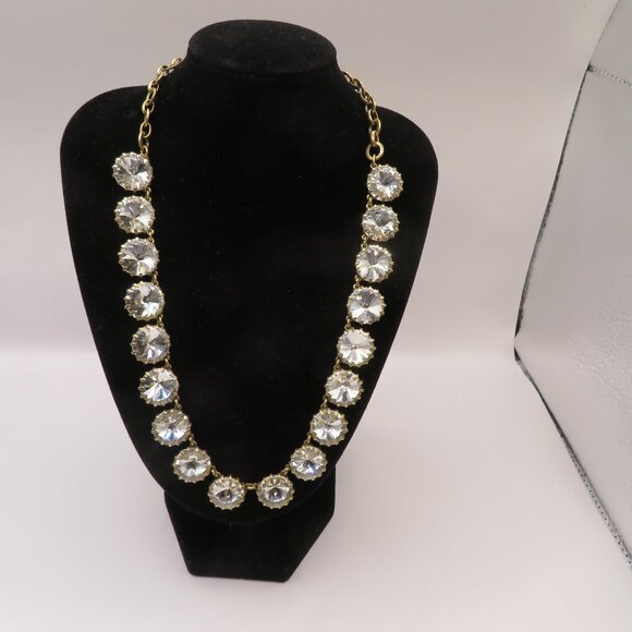 J. Crew | Jewelry | J Crew Brulee Clear Crystal Necklace | Poshmark